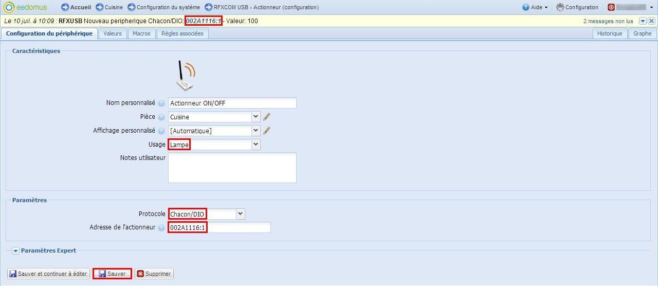 Guide d'utilisation de l'interface RFXtrx433E (RFXCOM 14103) avec la ...