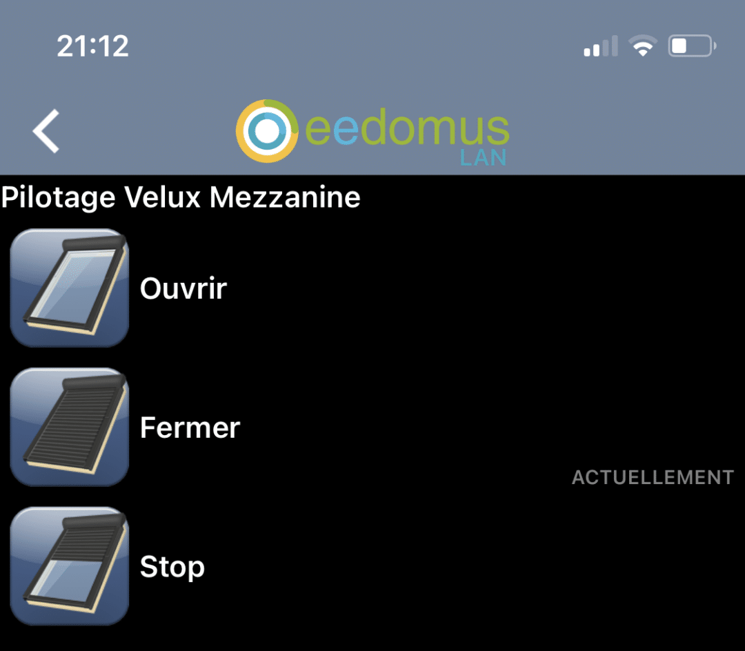 Piloter des volets Velux avec une interface zigbee