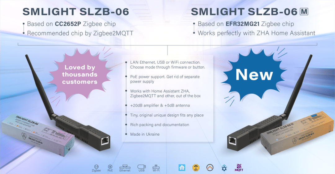 SMLIGHT, l'adaptateur USB Ethernet PoE Zigbee 3.0 SLZB-06M